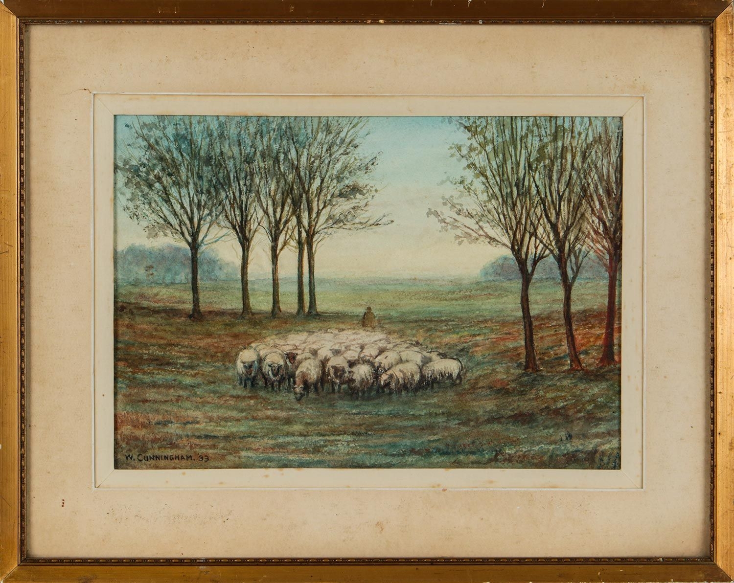 William Cunningham | DRIVING SHEEP | MutualArt