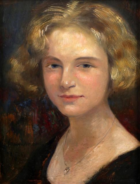 Simon Willem Maris | Portrait of Mrs. Allwood with a fan | MutualArt