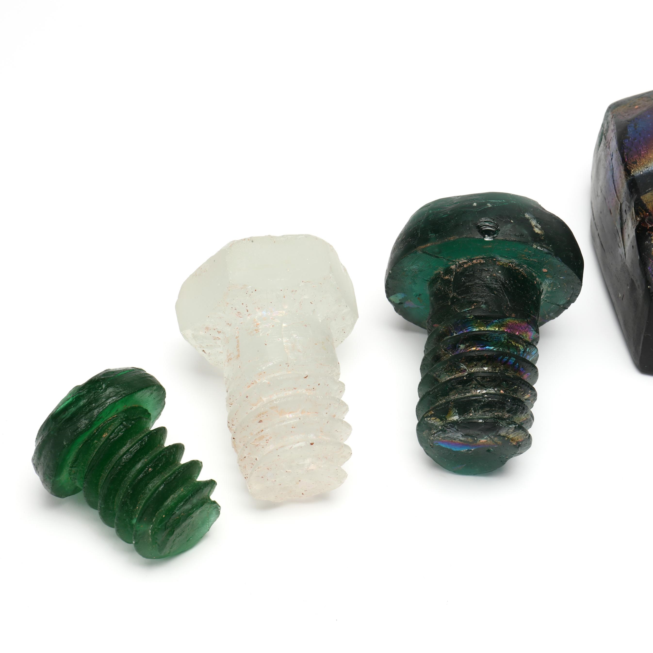 Rick Beck | Cast Glass Bolt and Three Screws (1996) | MutualArt