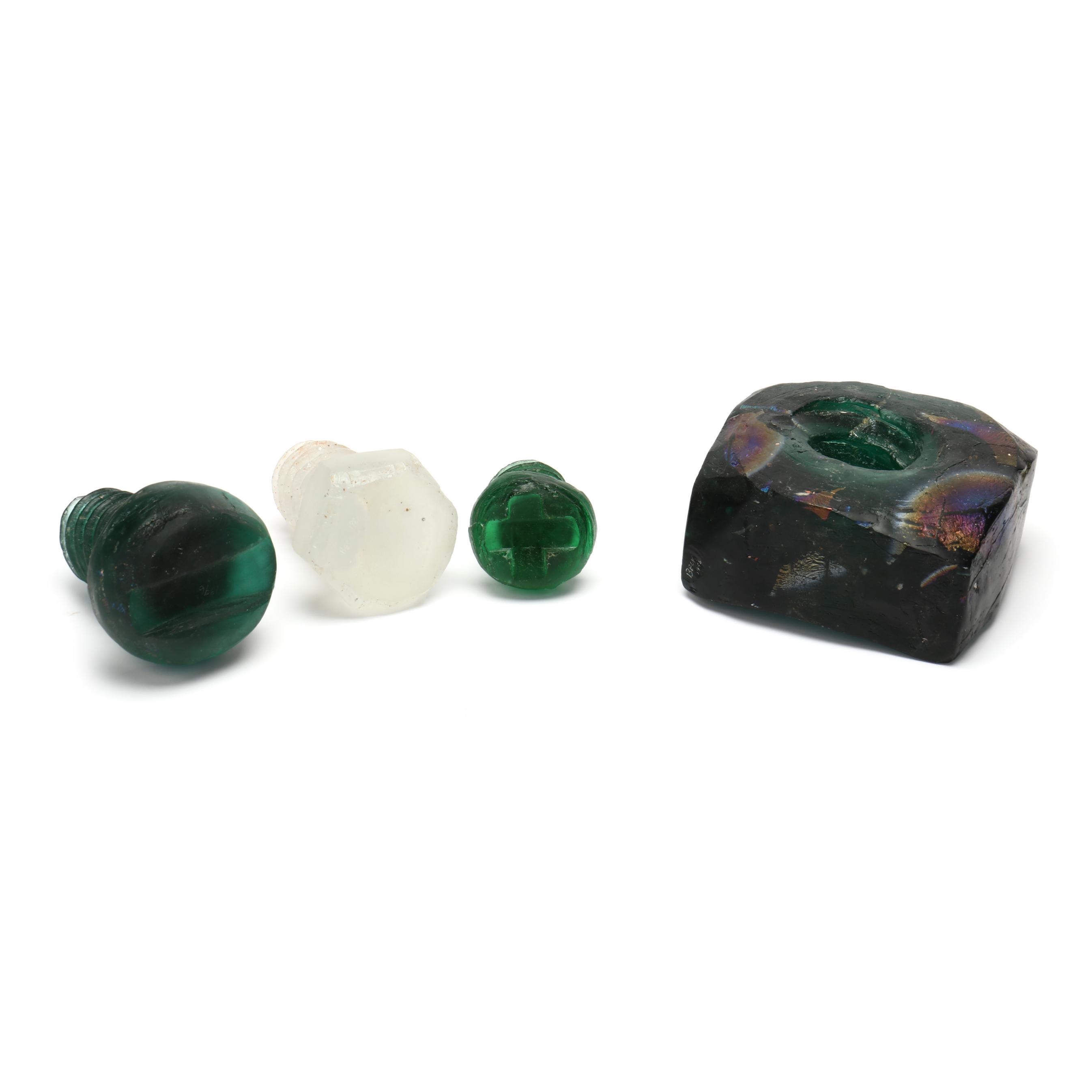 Rick Beck | Cast Glass Bolt and Three Screws (1996) | MutualArt