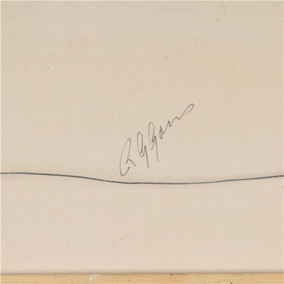 Ron Goins | A Pair of Black-on-Black Abstract Paintings | MutualArt