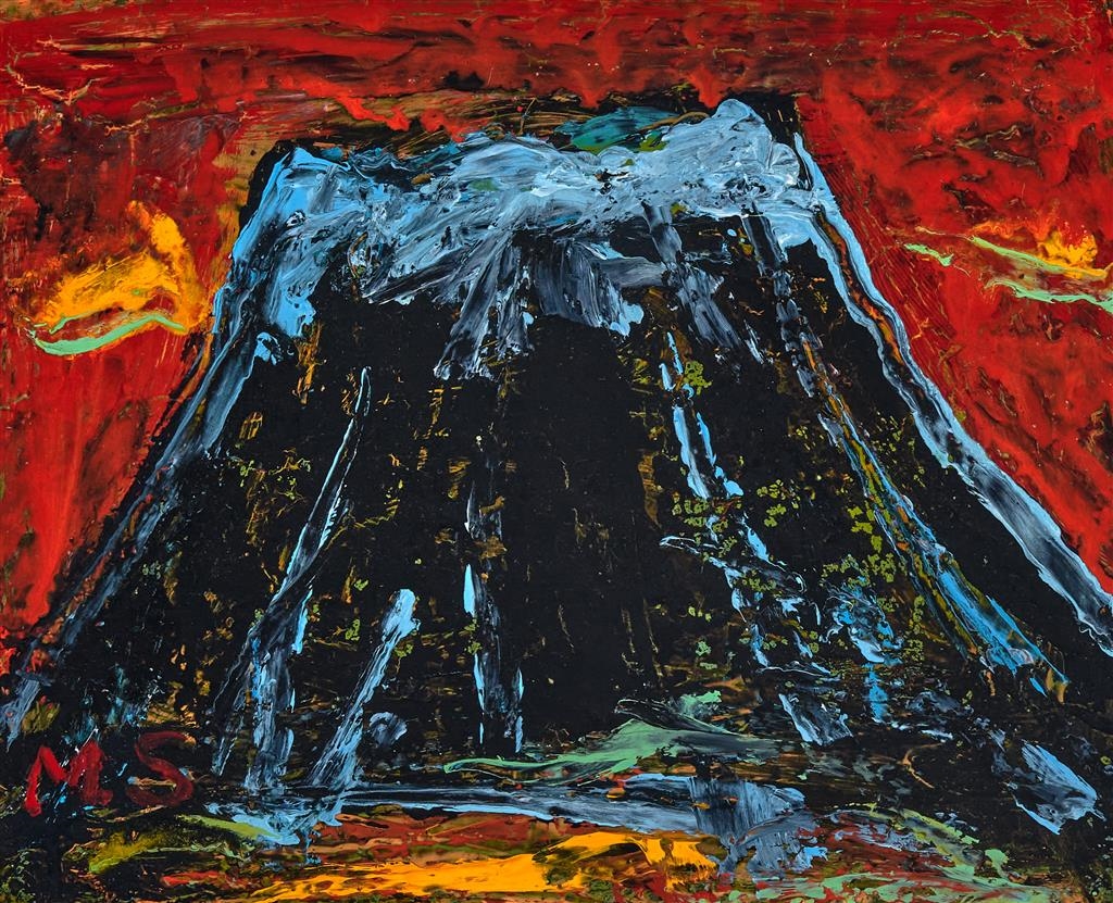 Japanese Volcano Painting