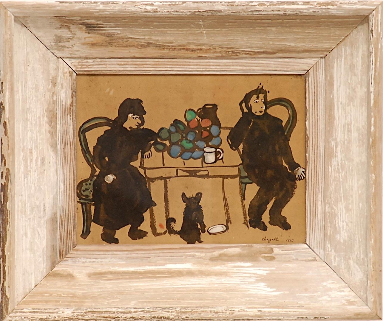 Marc Chagall | Le Couple avec Chien (1976) | MutualArt