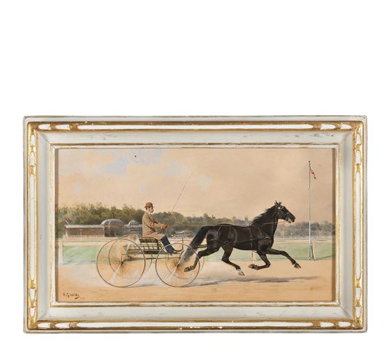 Hans Gottfried Wilda | Black horse at the harness racing track (1890 ...