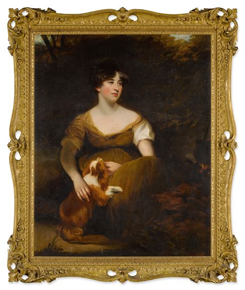John Hoppner | Portrait of the Hon. Miss Emma (Crewe) Cunliffe seated ...