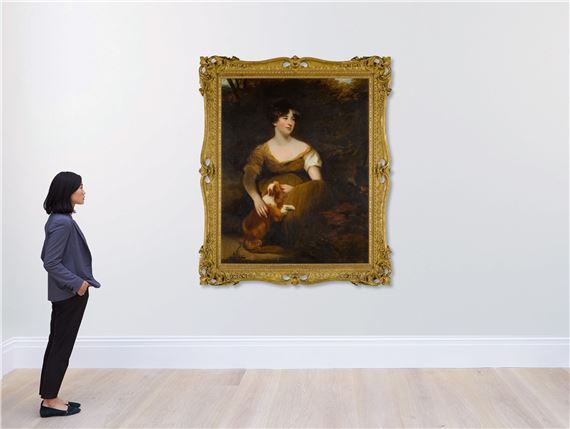 John Hoppner | Portrait of the Hon. Miss Emma (Crewe) Cunliffe seated ...