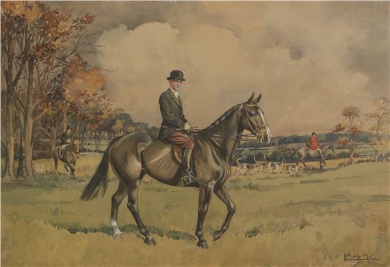 Molly Maurice Latham | Bowler-hatted huntsman (1933) | MutualArt