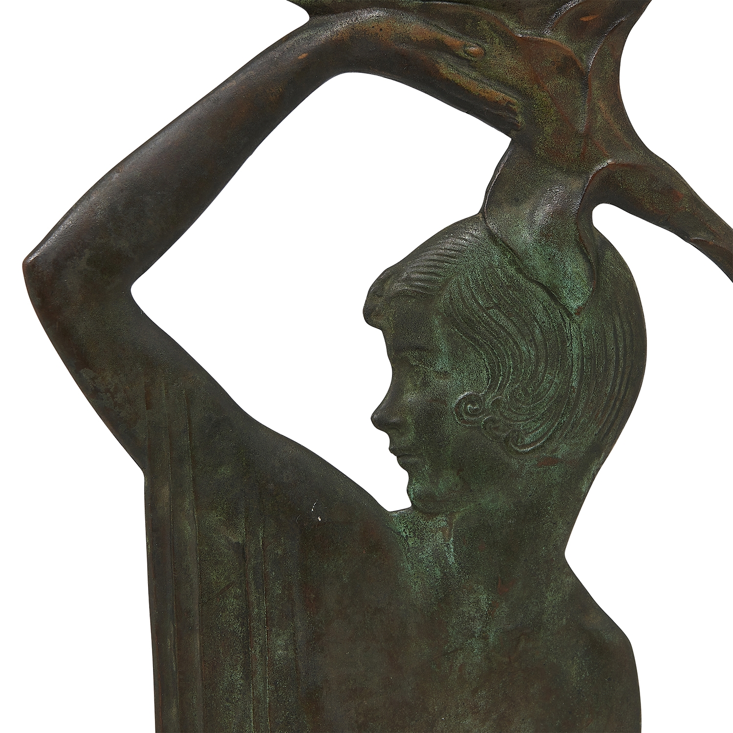 Emory P. Seidel | Art Deco Figural Sundial Stand Depicting a Kneeling ...