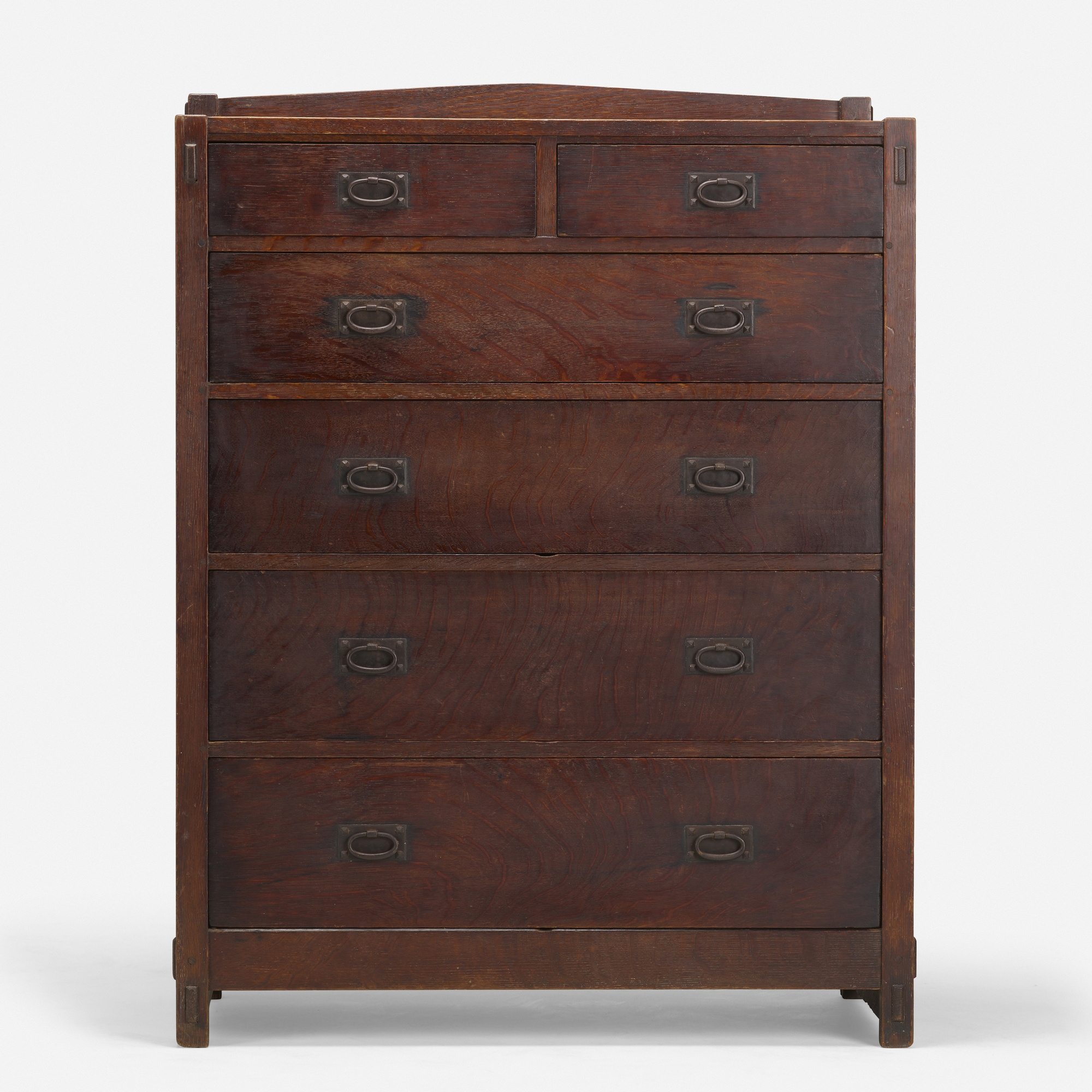 Gustav Stickley | Chest of Drawers circa 1910 oak, wrought iron, with ...
