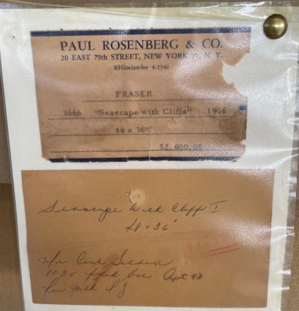 Donald Hamilton Fraser | “Seascape with cliffs” (1966) | MutualArt