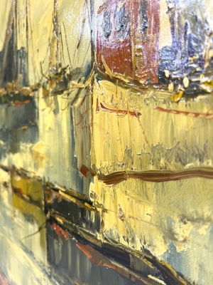 Peter Van Delft | Impressionist Boat Marina Scene Painting | MutualArt