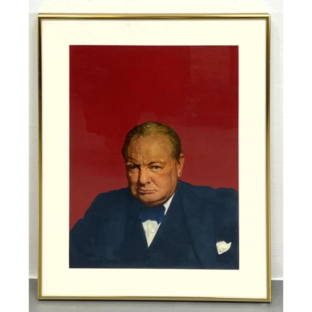 Stuart Kaufman | Portrait Painting of Winston Churchill | MutualArt