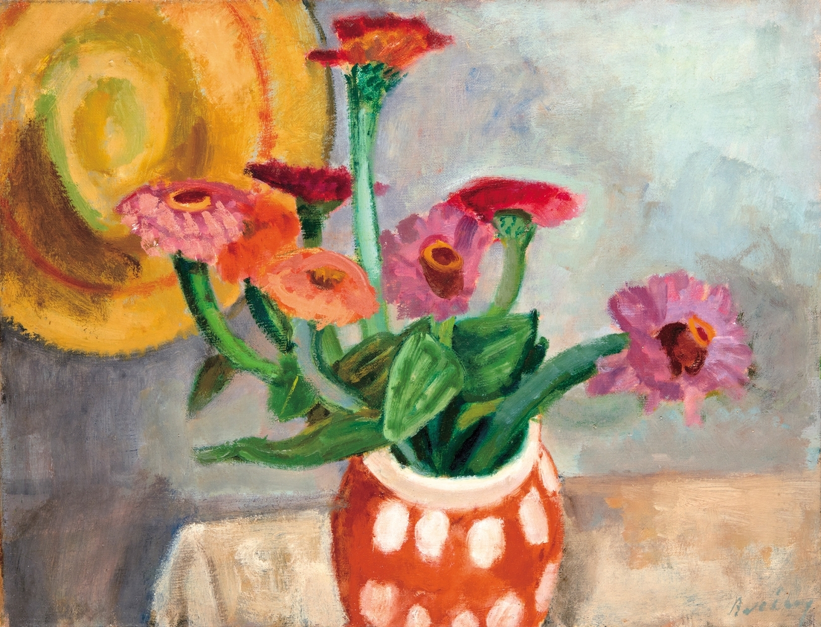 Robert Berény | Flower Still-life with Dotted Vase | MutualArt