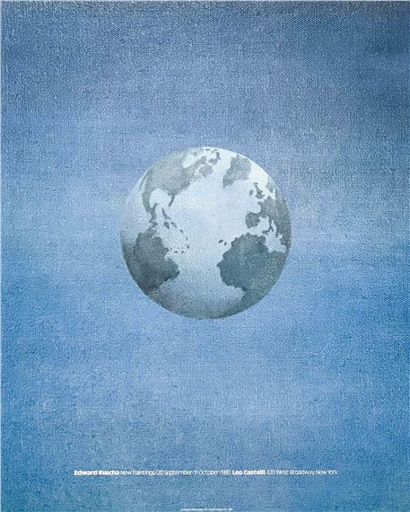 Ed Ruscha | Exhibition Poster for New Paintings, Leo Castelli Gallery ...