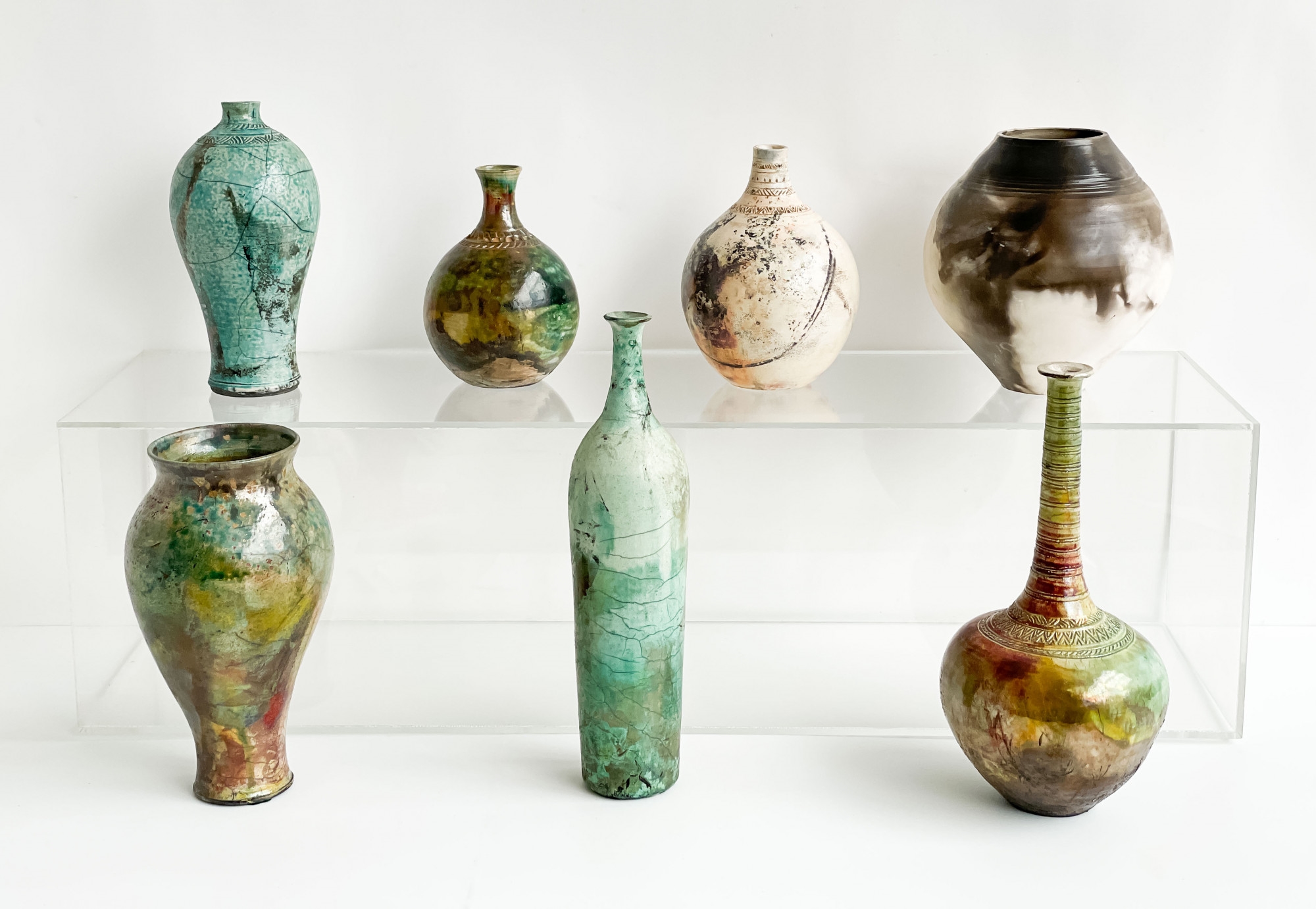 Lana Kessler | 7 Raku Vases | MutualArt