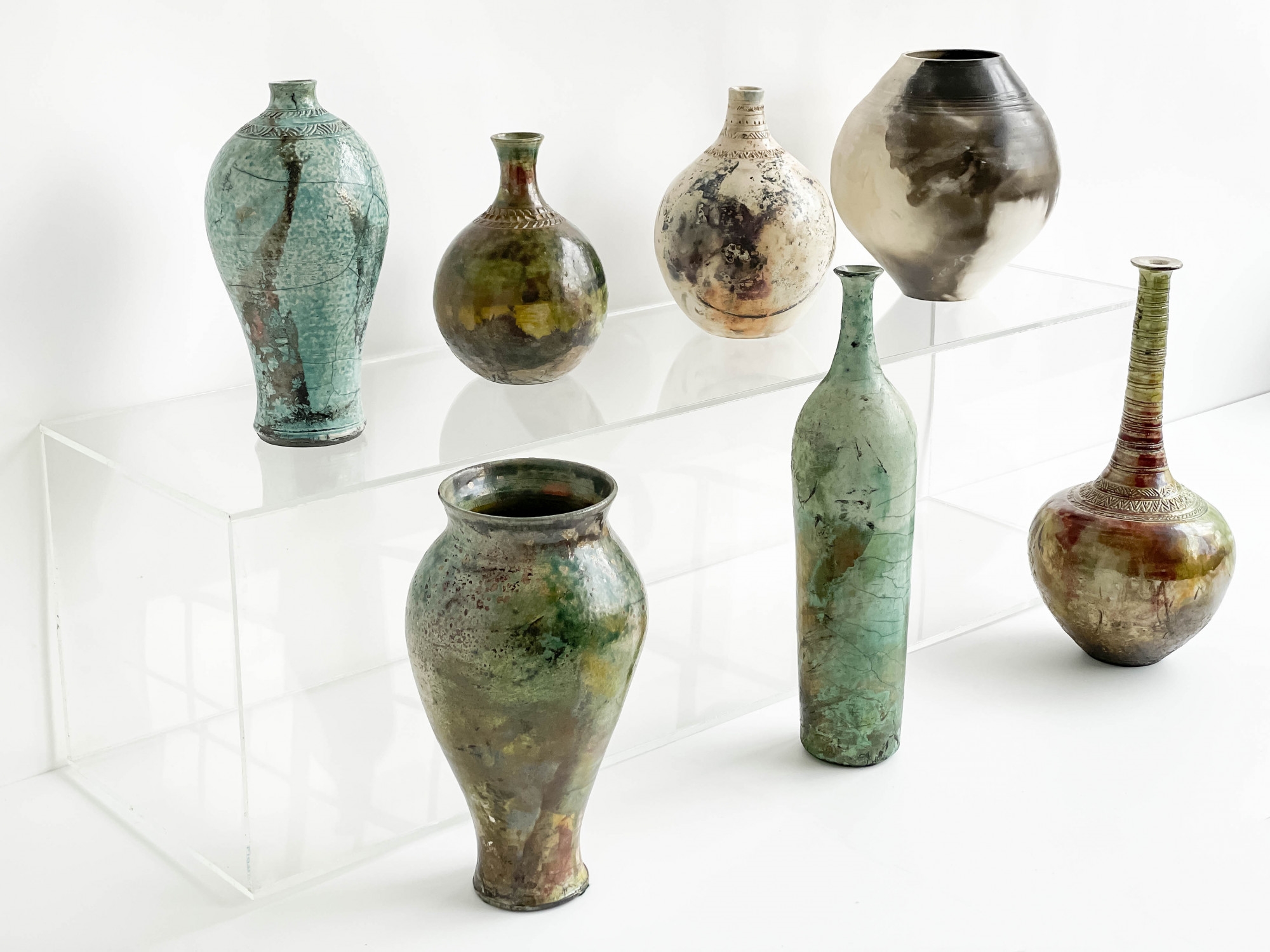 Lana Kessler | 7 Raku Vases | MutualArt