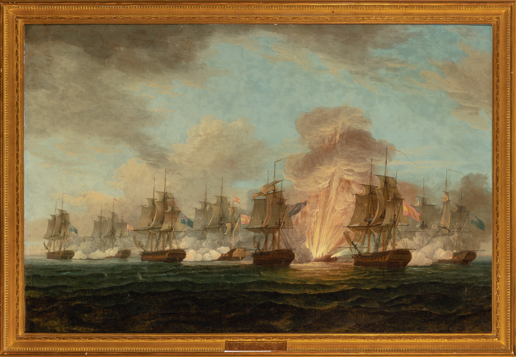 Nicholas Pocock | The Battle of Cape Santa Maria: The Explosion of the ...