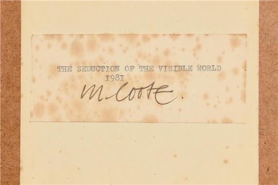 Mark Coote | Seduction of the Visible World (1981) | MutualArt