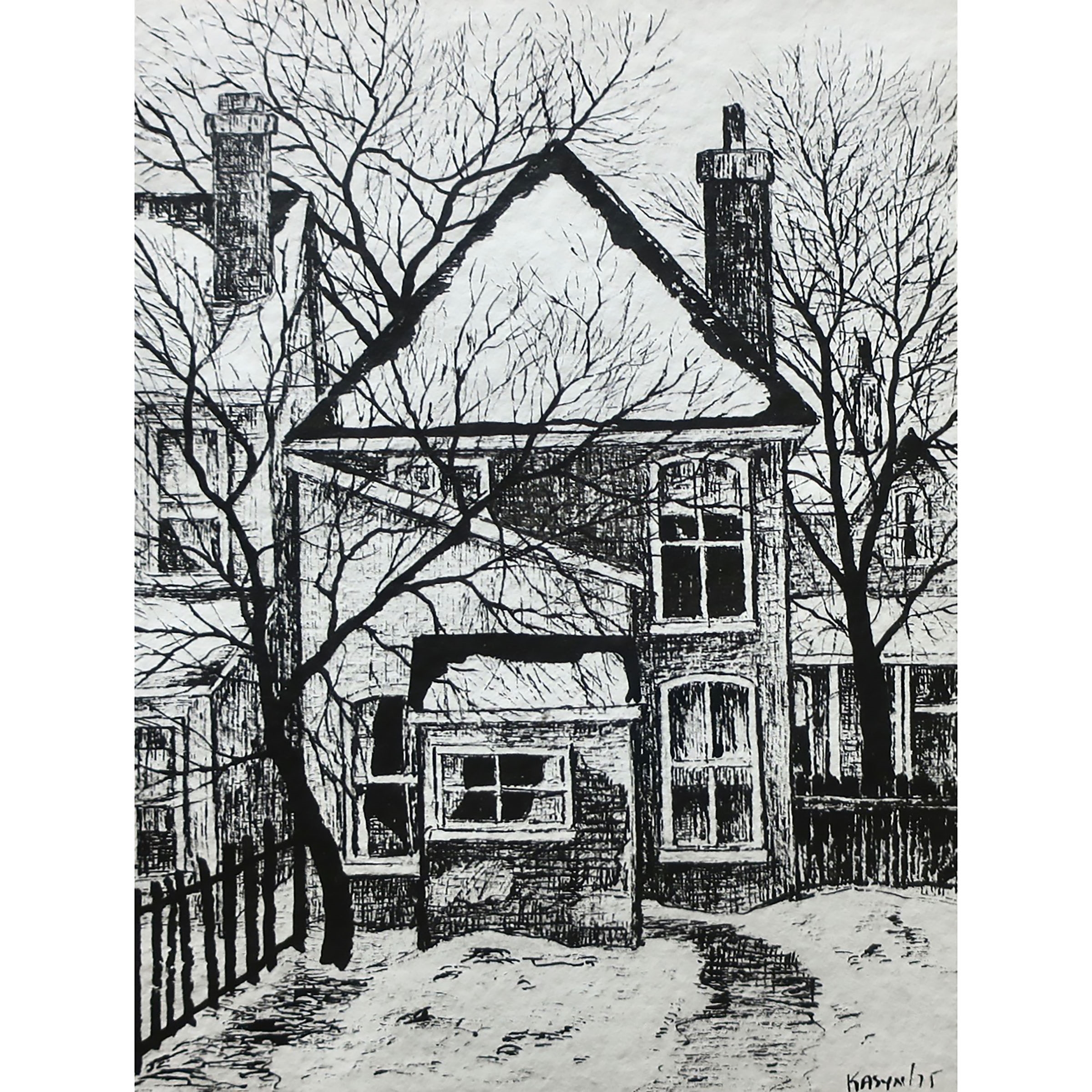 John Kasyn | UNTITLED (BACKYARD IN WINTER) (1975) | MutualArt