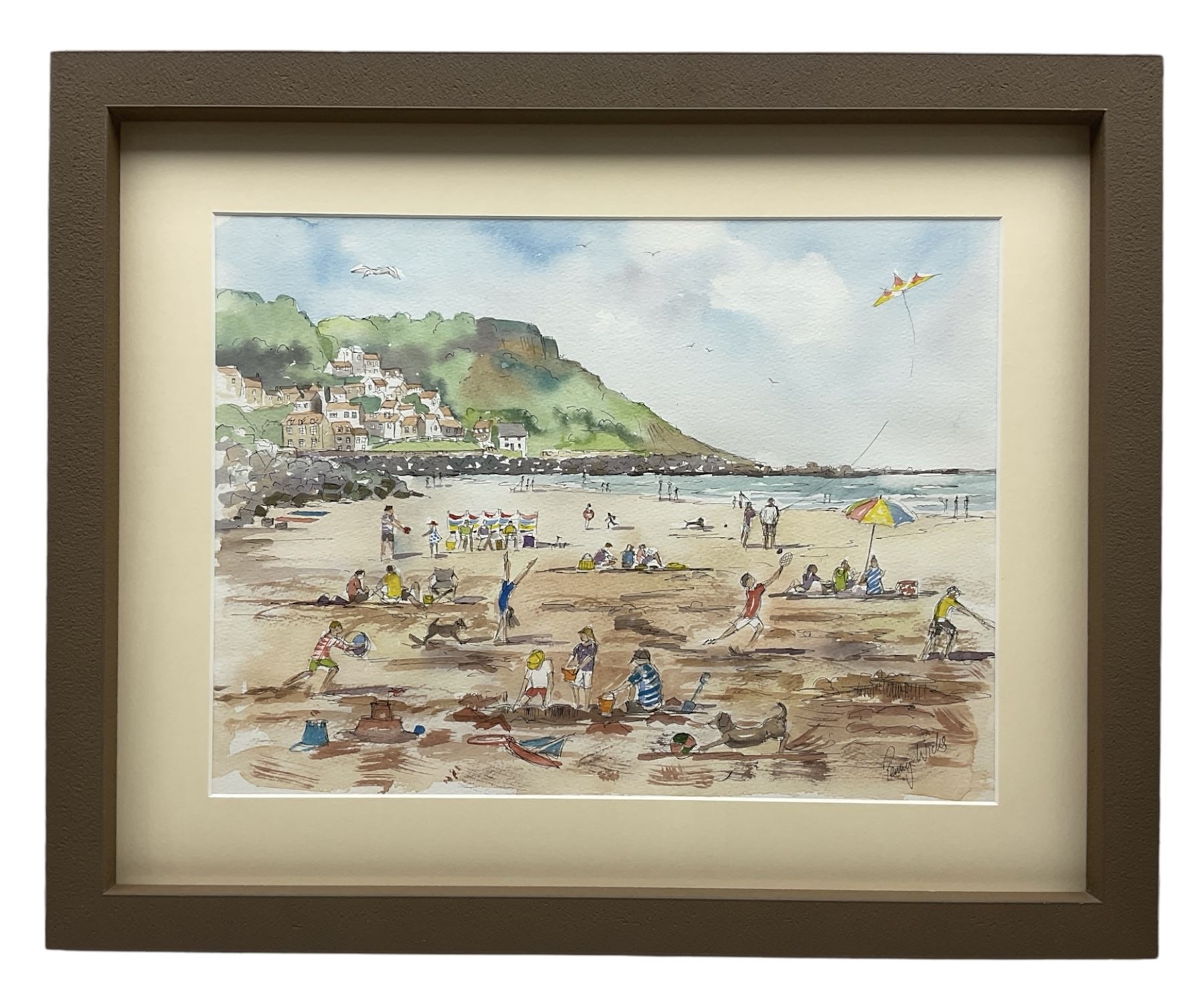 Penny Wicks | 'Fun on the Beach at Runswick Bay' | MutualArt