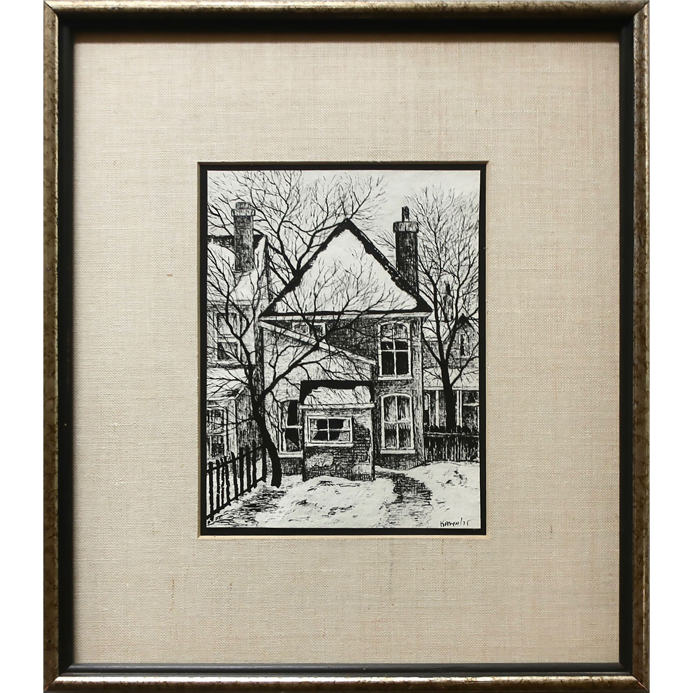 John Kasyn | UNTITLED (BACKYARD IN WINTER) (1975) | MutualArt