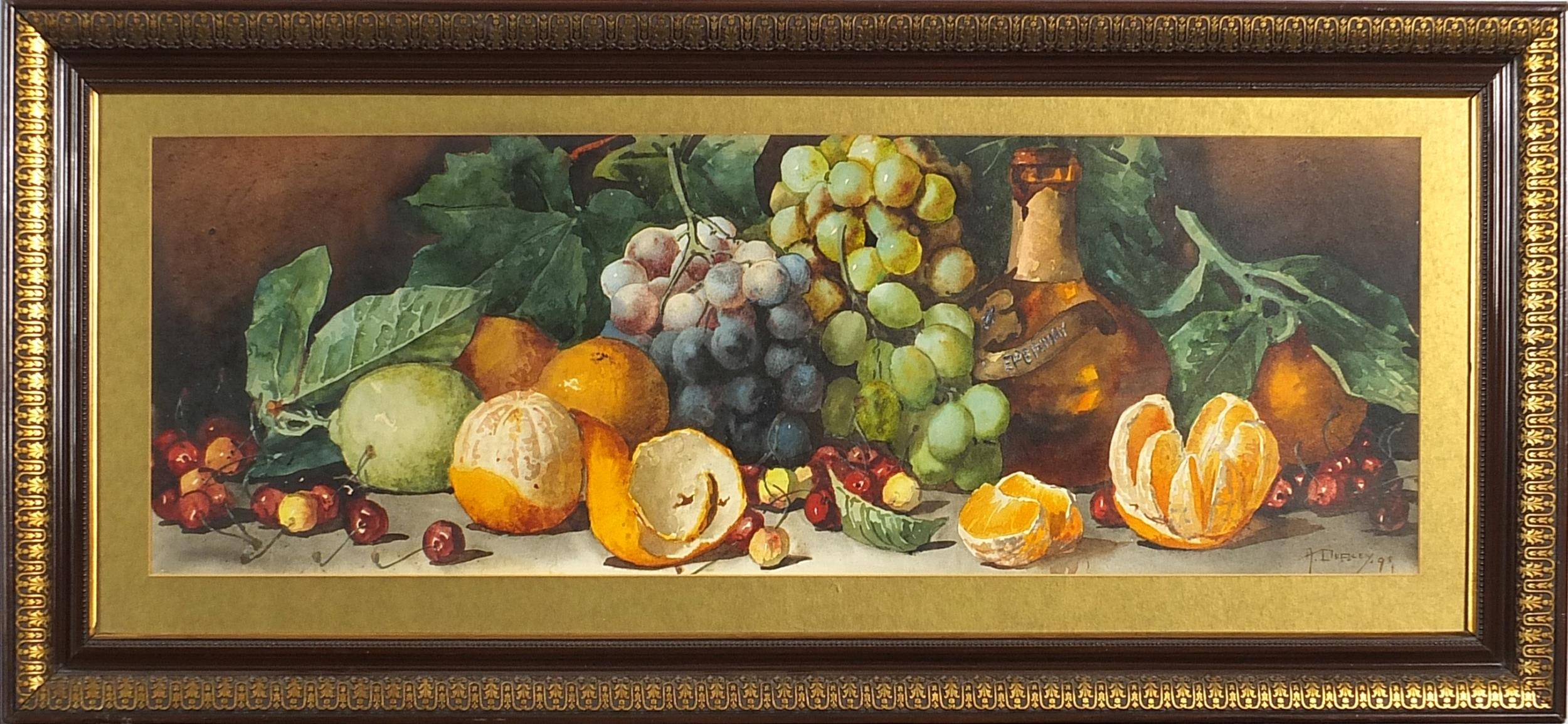 Giovanni Barbaro | Still life fruit and vessels (19th Century) | MutualArt