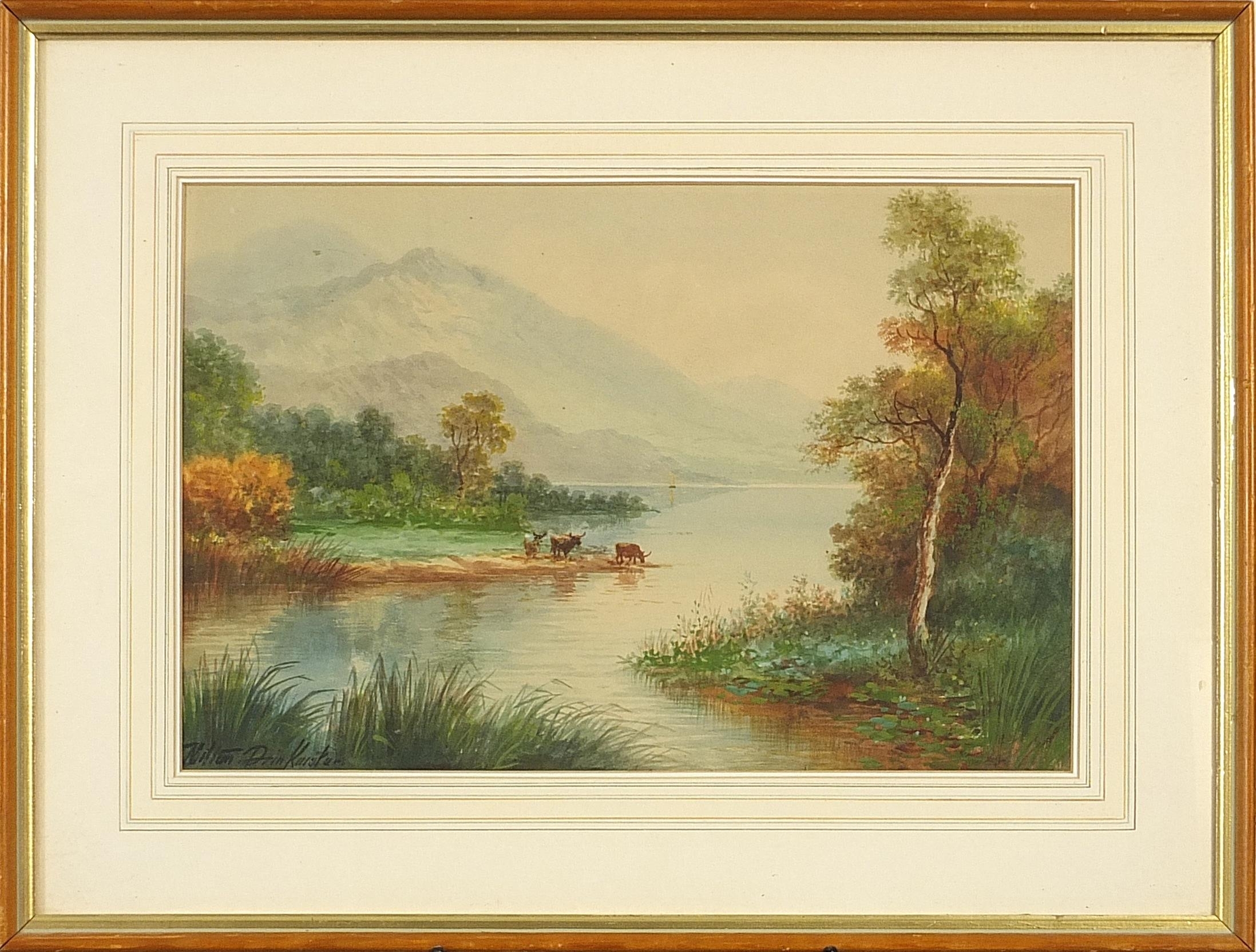 Albert Milton Drinkwater | Mountainous landscape with cattle grazing ...