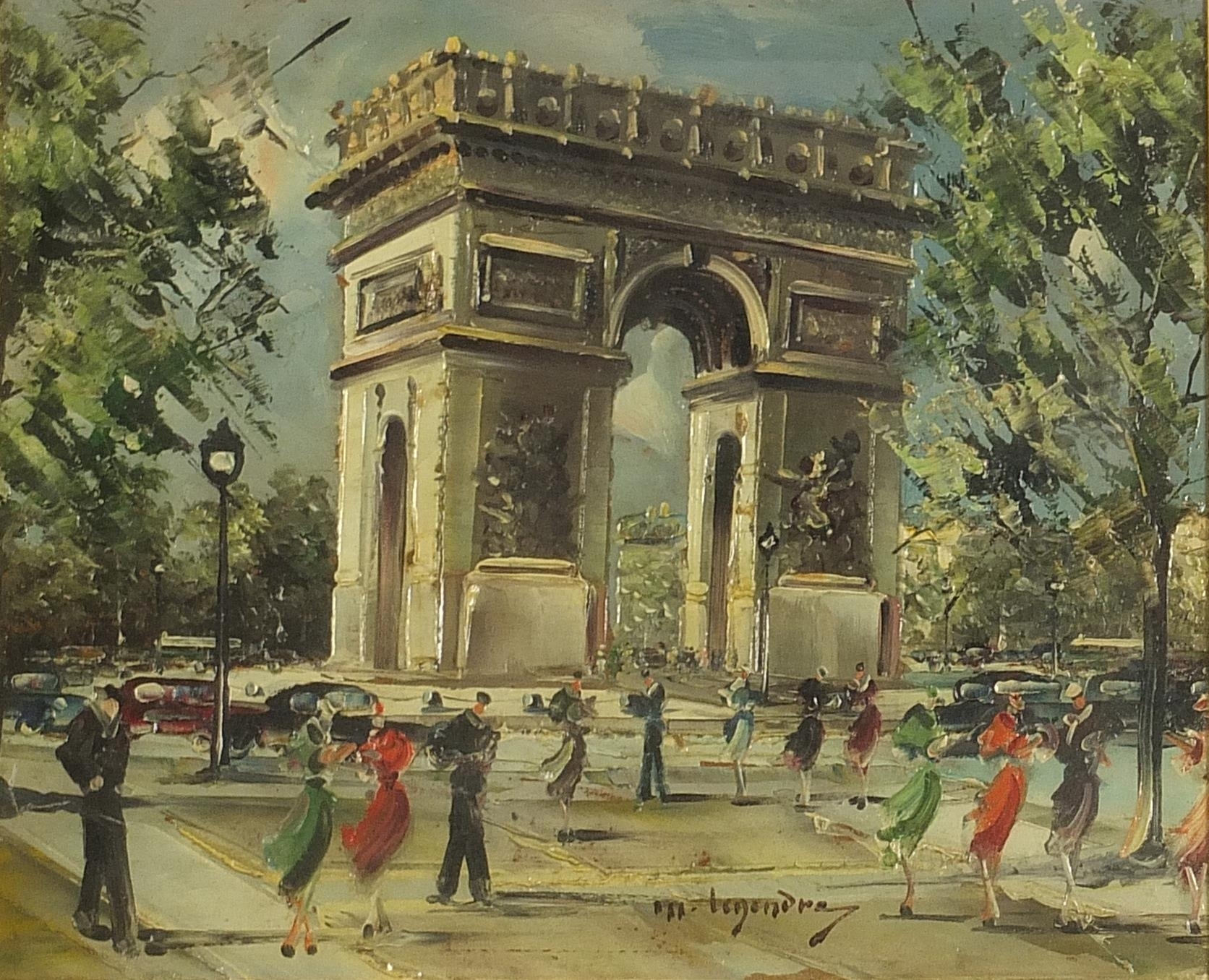 Maurice Louis Legendre | Figures before the Arc de Triomphe | MutualArt