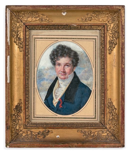 Alexandre-Marie Colin | Portrait of a man with a red ribbon in his ...