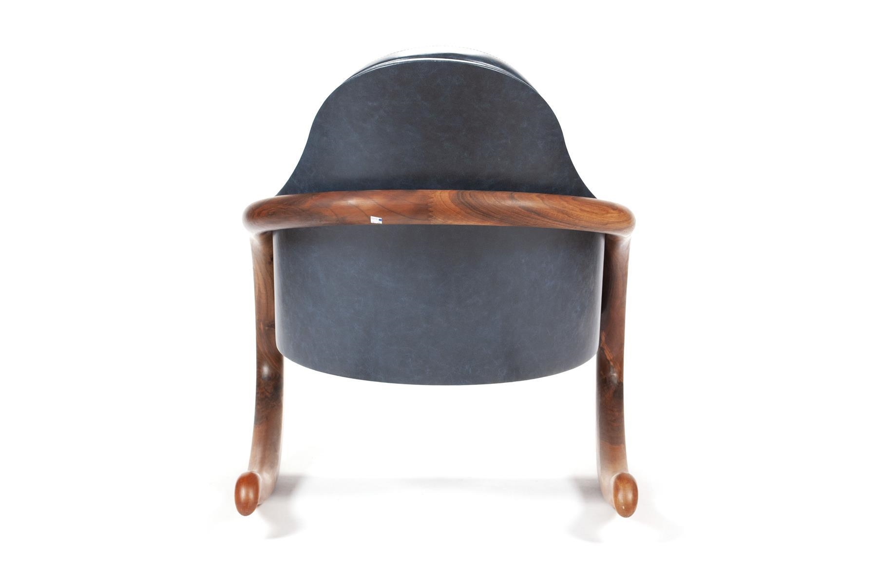 Wendell Castle | MODERN LEATHER ROCKING CHAIR IN THE (20th Century ...