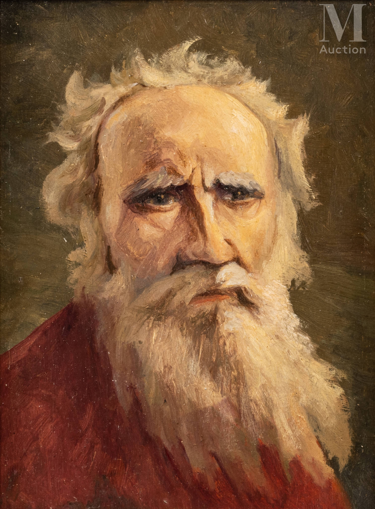 Russian School, 19th Century | Portrait de Léon Tolstoï | MutualArt