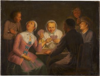 Jacob Samuel Beck | Landschaft mit Kaninchenfamilie um einen Kohlkopf ...