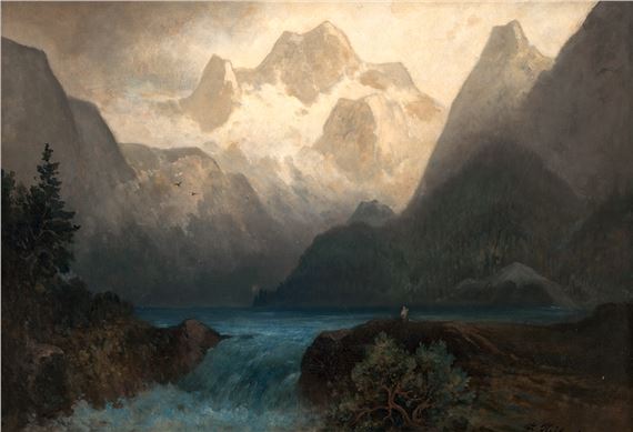 Karl Heilmayer | Wasserfall in den Alpen | MutualArt