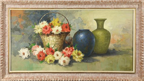 Crispin Villafuerte Lopez | Still Life with Flowers and Vases (1931 ...