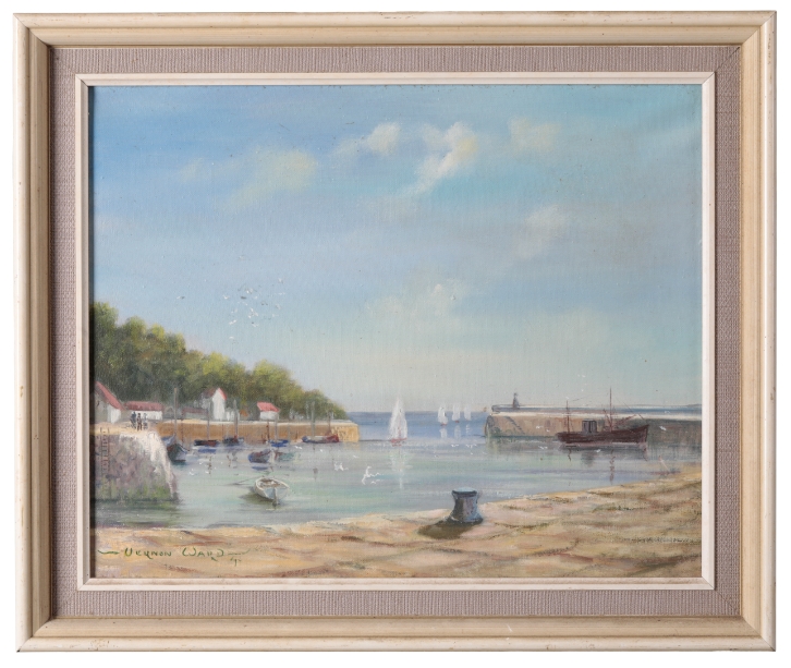 Vernon Ward | A view of a harbour | MutualArt