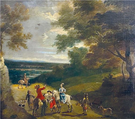 Hercules Seghers | A FALCONER AND HIS FOLLOWERS IN A CLASSICAL ...