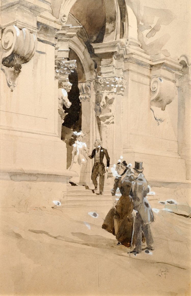 Ludek Marold | After the Mass (1891) | MutualArt