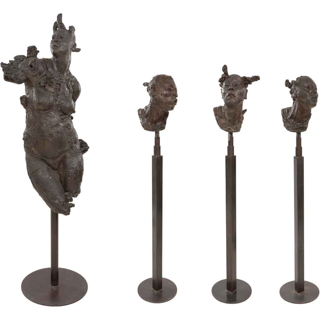 Javier Marín | Torso de mujer con cuatro cabezas intercambiables ...