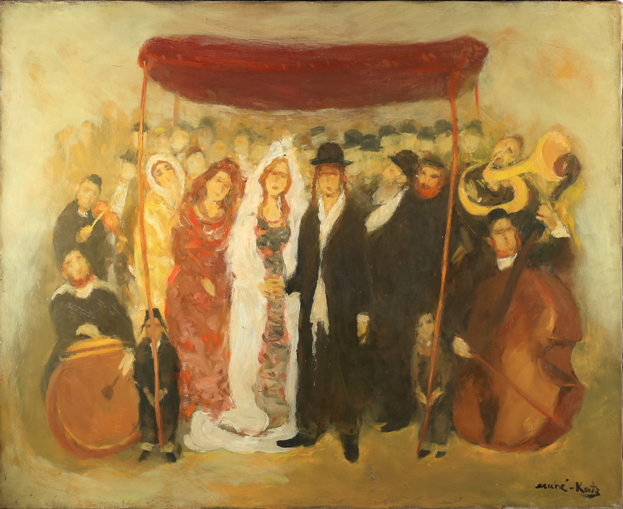 Emmanuel Mané-Katz | Jewish Wedding Under the Hoopa | MutualArt