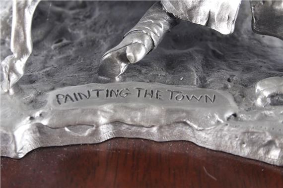 Donald Jack Polland | Painting The Town Pewter Sculpture (Circa 1975 ...