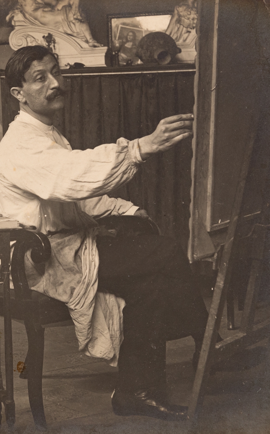 Ricard Canals y Llambí | Retrato del pintor Ricard Canals en su taller ...