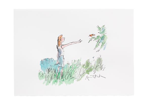 Quentin Blake | Taming a Bird (2022) | MutualArt