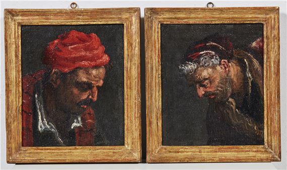 Venetian School, 16th Century | Pair of paintings depicting portraits ...