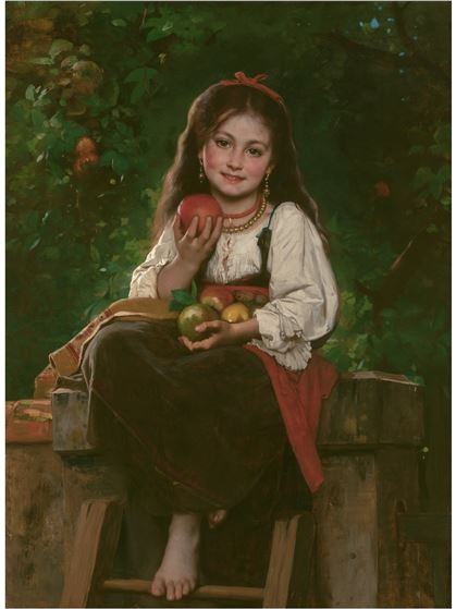 Léon Jean Bazile Perrault | LE GOÛTER (1880) | MutualArt