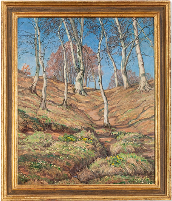 Rudolf Sieck | Beech Slope in Pre Spring | MutualArt