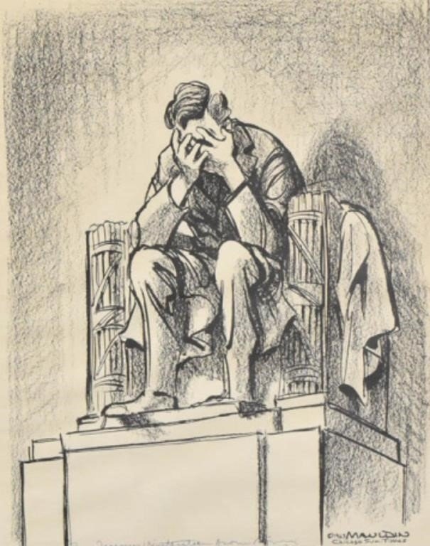 William Henry Mauldin | Lincoln Mourning Kennedy | MutualArt