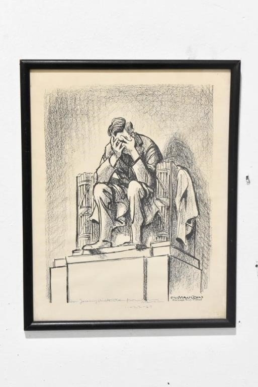 William Henry Mauldin | Lincoln Mourning Kennedy | MutualArt