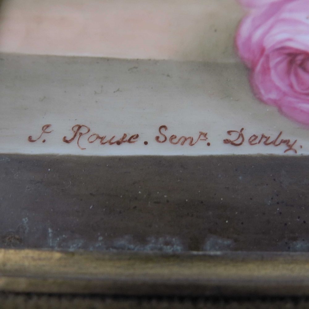 James Rouse | a Derby porcelain botanical plaque | MutualArt