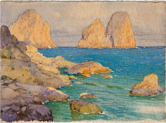 Alexander Rothaug | Capri: Blick auf die Faraglioni (1900) | MutualArt
