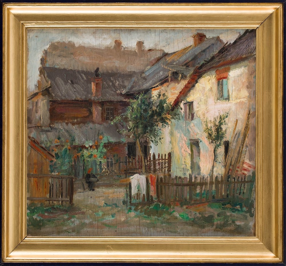 Eugeniusz Arct | Backyard in Kazimierz Dolny by the Vistula River (1934 ...